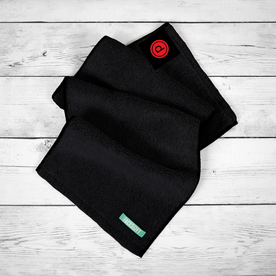 10PK Pure Barre Black Co Brand – FaceSoft Towel Company